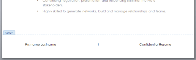 How To Put a Footer Into Your Resume – The Good Life Careers
